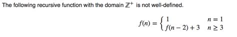 Solved The Following Recursive Function With The Domain Z Chegg