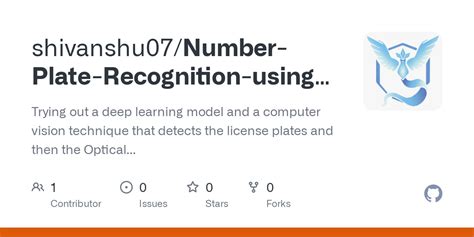 Github Shivanshu Number Plate Recognition Using Dl And Ocr Trying Out A Deep Learning Model