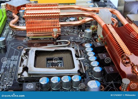 Computer Mainboard Detail Processor Socket Stock Image Image Of Cooler Processor 5765837