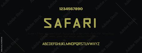 SAFARI Tech Vector Font Typeface Unique Font Design Typeface Urban Style Fonts For Technology