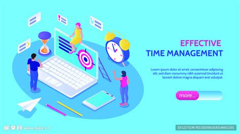 高效时间管理场景插画设计图广告设计广告设计设计图库昵图网