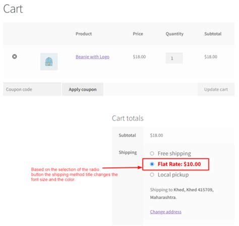 How To Customize Selected Shipping Methods Title In Woocommerce Cart Tyche Softwares