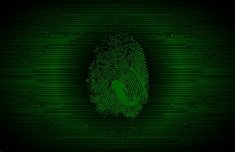 Modern Cybersecurity Technology Background With Fingerprint 16778510 Vector Art At Vecteezy