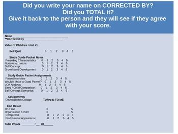 Sample Rubric Powerpoint By Family Consumer Science TpT
