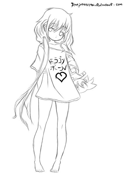 Картинки аниме для срисовки легкие в полный рост