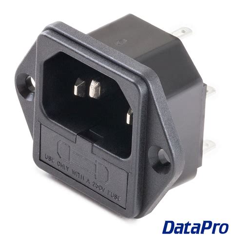 Panel Mount C V Solder On Power Inlet DataPro