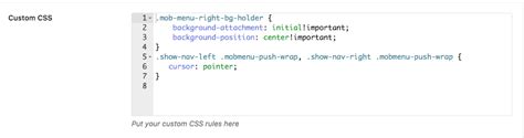 how to add custom css to wp mobile menu wordpress mobile menu plugin