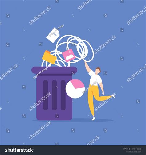 Remover Delete Junk Files Cache Memory Stock Vector Royalty Free 2182740813 Shutterstock