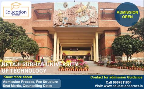 Netaji Subhas University Of Technology Nsut Admission 2025