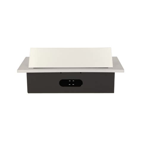 Flush Fitting Furniture Socket With Three Usb Chargers Silver