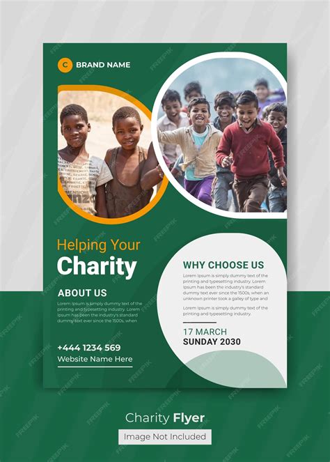 Premium Vector Flyer Design For A Charity Event Poster Template