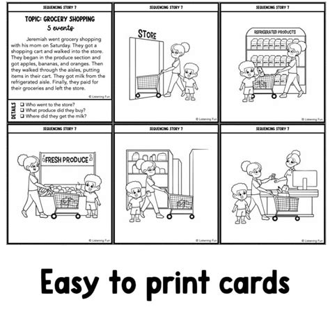 Sequencing Stories With Pictures Auditory Comprehension And Story Retell
