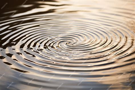 Premium Photo Closeup Of Water Ripples Converging In A Pond