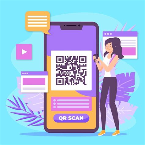 Premium Vector Qr Code Scan On Mobile Concept