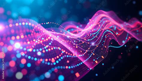 Big Data Stream Futuristic Infographic Digital Futuristic Technology In