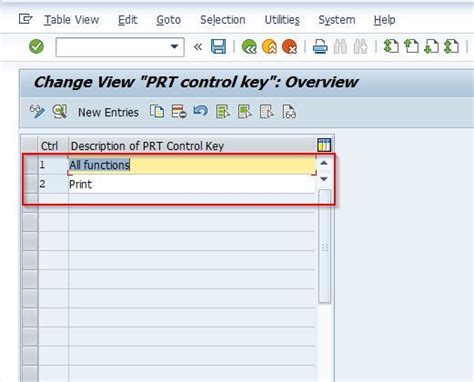 Define Prt Control Key