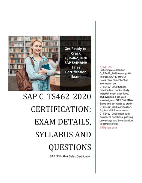 PPT SAP C TS462 2020 Certification Exam Details Syllabus And Questions PowerPoint