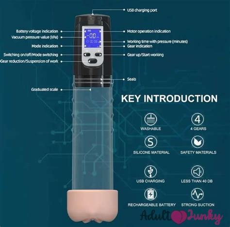 Buy Smart Electric LED Display Penis Pump With Vagina Cap Male Masturbate Device Online In India