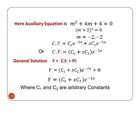 Linear Equation With Constant Coefficient Pptx