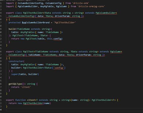 Ts Errors In Custom Type Citext Example Drizzle Team