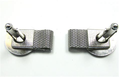 Handsome Signed Hickok 1960s Mid Century Silver Cufflinks
