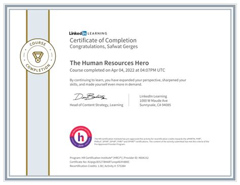 Safwat Gerges On Linkedin Certificate Of Completion