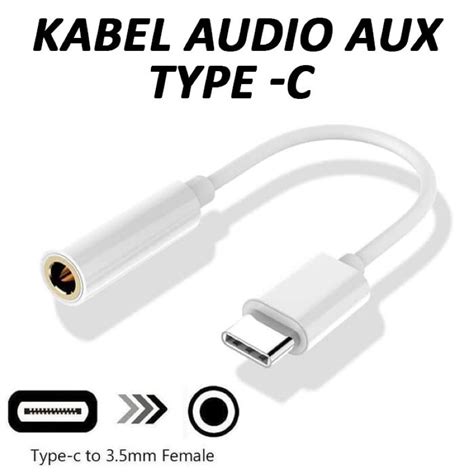 Jual CONVERTER USB TYPE C TO AUDIO 3 5mm HEADSET JACK ADAPTER USB C TO AUX SAMSUNG Shopee