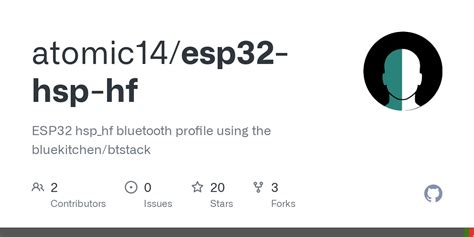 GitHub Atomic14 Esp32 Hsp Hf ESP32 Hsp Hf Bluetooth Profile Using The Bluekitchen Btstack
