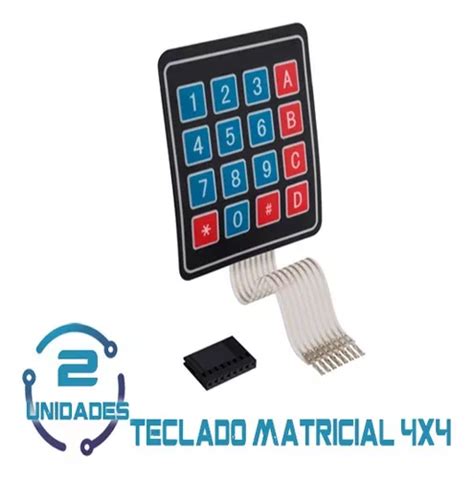 2 Unid Teclado Matricial Membrana 4x4 Keypad 8 Pines Arduino Mercadolibre