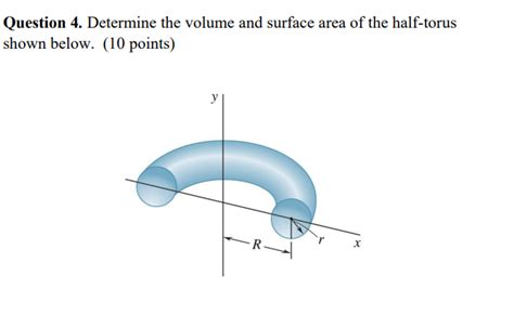Solved Question 4 Determine The Volume And Surface Area Of