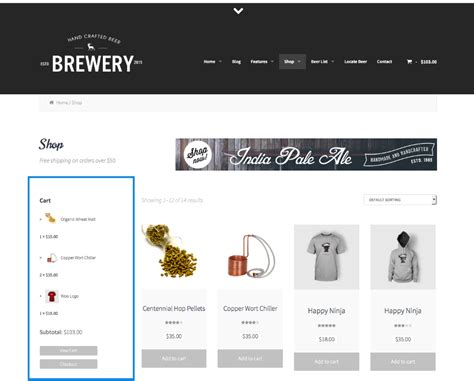 Brewery Widgetized Areas Rescue Themes