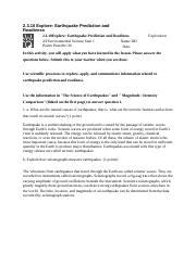 Understanding Earthquake Prediction And Readiness Course Hero