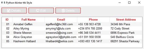 Python Custom Style For Button Treeview Stack Overflow
