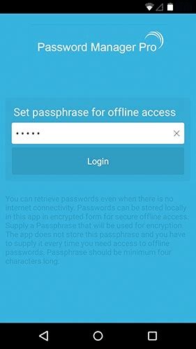 Password Manager Pro Mobile Access Android