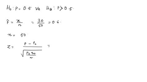 Solved The Null And Alternative Hypotheses For A Population Proportion