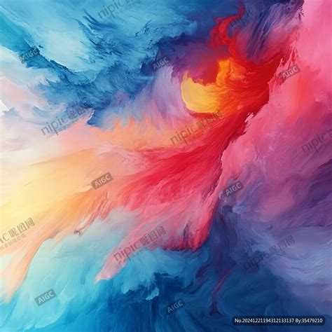 Ai创作图颜色交融背景 炫彩抽象肌理酸性背景 融合流动红蓝油漆背景 色彩搭配唯美屏幕 Ios壁纸 炫酷冷暖色晕染 酷炫流动色彩画海报 肌理彩色流体装饰画 抽象炫彩 彩墨效果彩墨渲染 炫彩流动