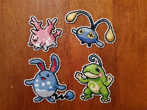 Johto Water Type Pokemon Cross Stitch Etsy