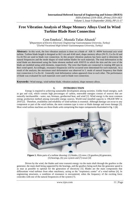 Pdf Free Vibration Analysis Of Shape Memory Alloys Used In Vibration Analysis Of Shape
