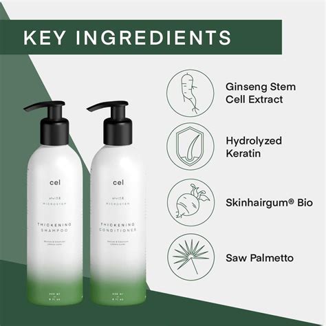 Cel Micro Stem Natural Hair Thickening Shampoo And Conditioner