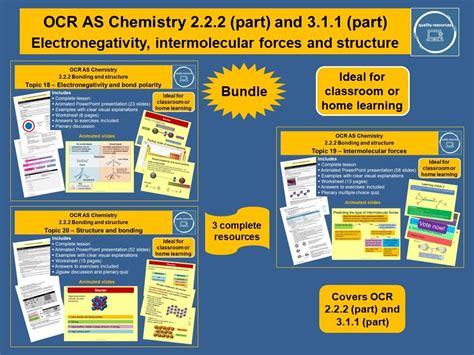 Electronegativity Intermolecular Forces And Structure Teaching Resources