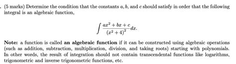 Solved 5 ﻿marks ﻿determine The Condition That The