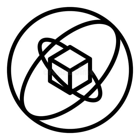 立方体陀螺仪图标轮廓线 向量例证 插画 包括有 互联网 本质 图标 活动家 装载 学校 商业 196120451