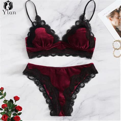 숙 녀 란제리 세트 꽃 레이스 하네스 란제리 섹시 한 여성 속옷 투명 브래지어 팬티 조각 세트 블랙 레이스 란제리 브라 브리프 세트 AliExpress