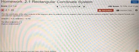 Solved Homework 21 Rectangular Corrdinate System Score 0