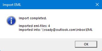 Importing Eml Files Into Outlook Robert 365