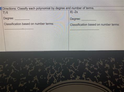Answered Directions Classify Each Polynomial By Bartleby