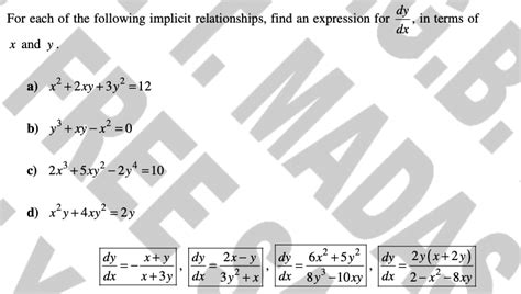A Level Maths Implicit Differentiation