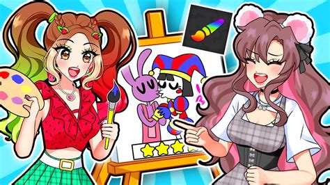 Bella And Polarcub Play Roblox Art Games Youtube