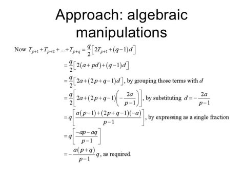 how to prove a sum result involving ap