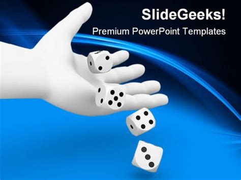 Dice Rolling From Hand Game Powerpoint Templates And Powerpoint Backgrounds Powerpoint